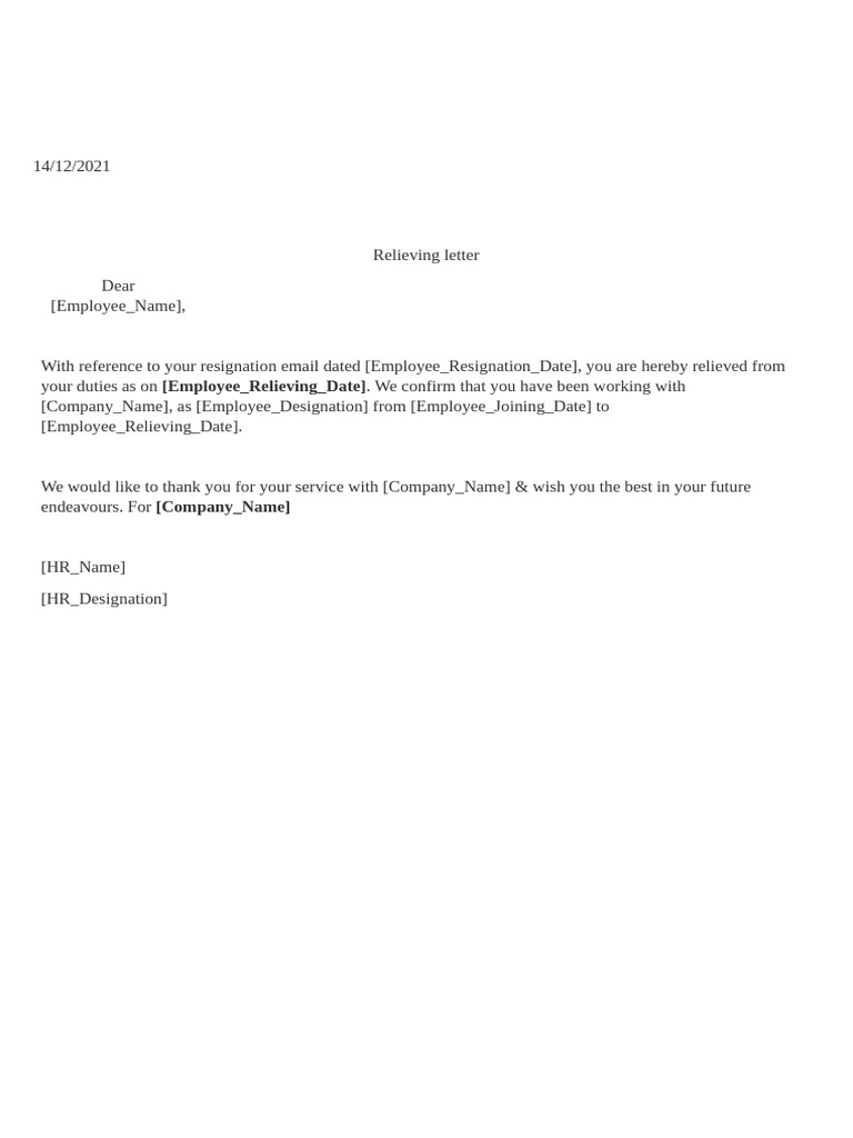 Employeename Relieving Letter Converted 1 | PDF | Career & Growth