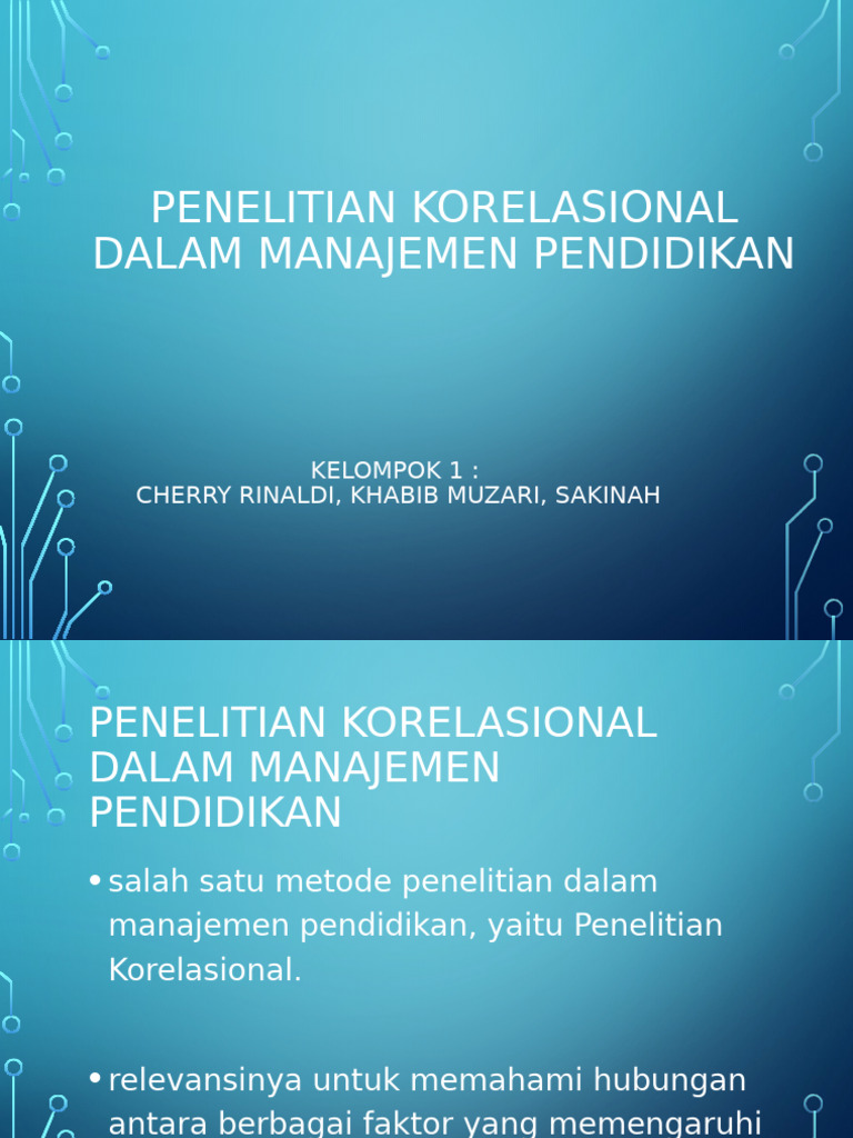 Penelitian Korelasional dalam Manajemen Pendidikan | PDF | Kesehatan ...