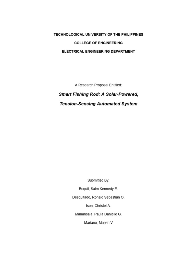 Smart Fishing Rod Automation Proposal | PDF | Usability | Software Testing