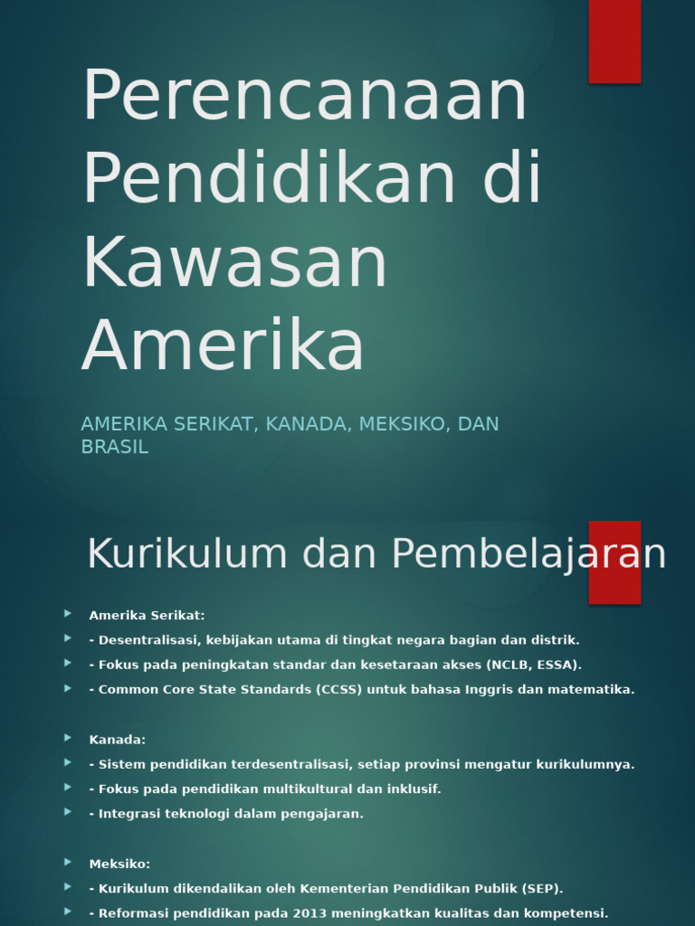 Perencanaan Pendidikan Amerika | PDF