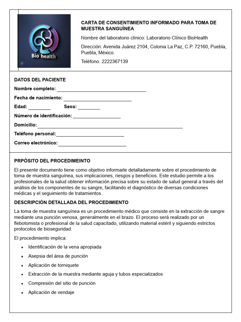 Toma de Muestra Sanguínea | PDF | Medicina CLINICA | Medicina