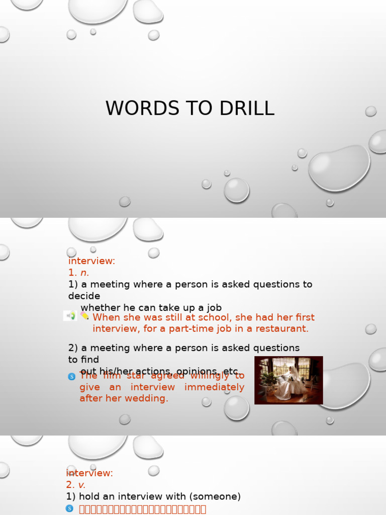 Unit 3 Words To Drill | PDF