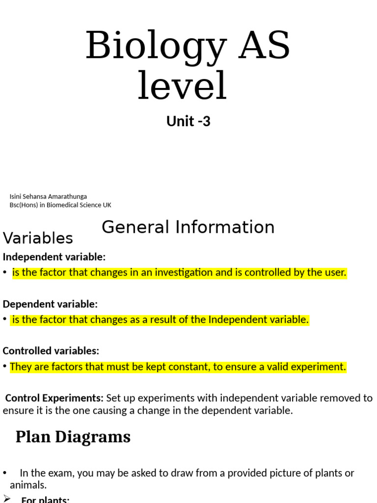 AS Biology Exam Prep Guide | PDF | Standard Error | Standard Deviation