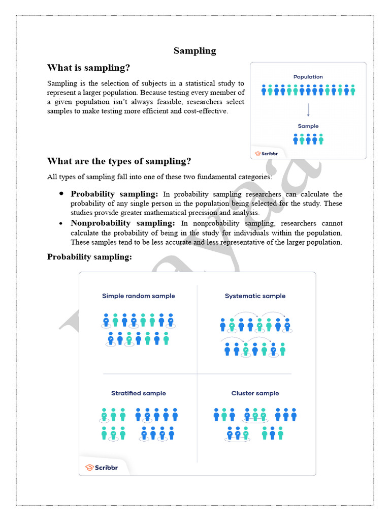 Sampling Pdf Sampling Statistics Stratified Sampling