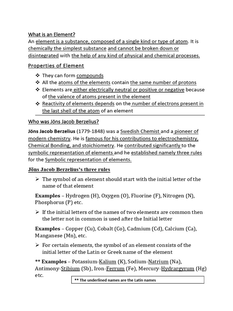 What Is An Element | PDF