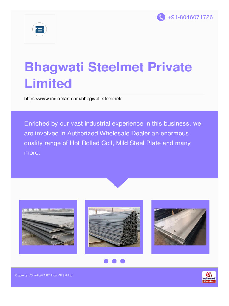 Bhagwati Steelmet Private Limited | PDF | Crafts | Mechanical Engineering