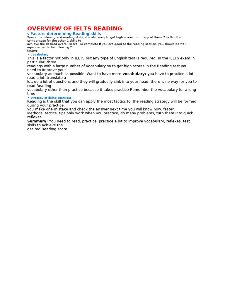 Overview of Ielts Reading | PDF | Marie Curie | Radioactive Decay
