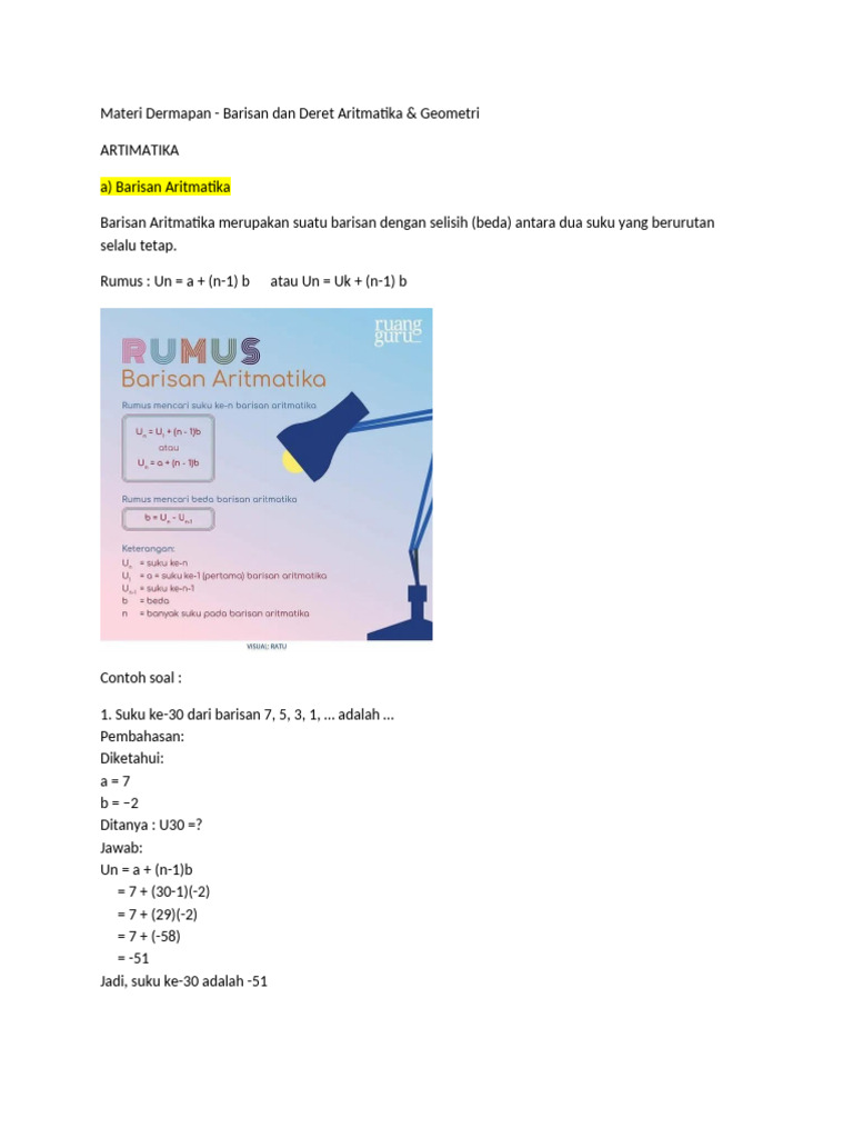 Dermapan - Aritmatika Geometri | PDF | Metode & Bahan Ajar | Sains & Matematika