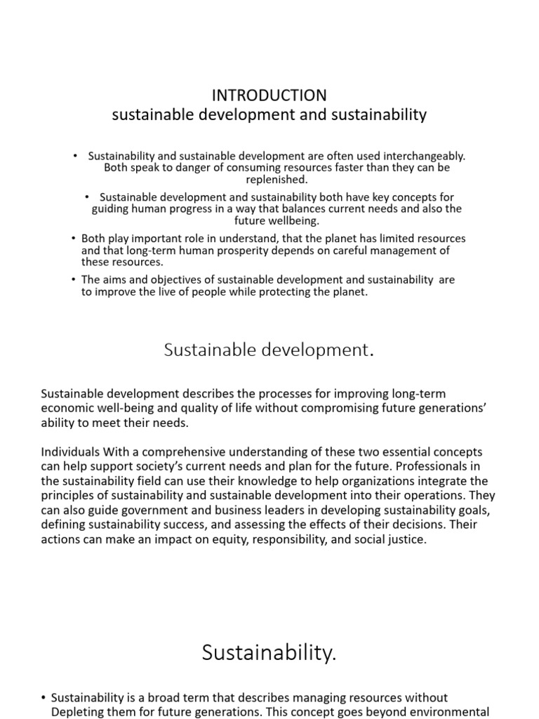 Sustainable Development and Sustainability | PDF | Sustainability ...