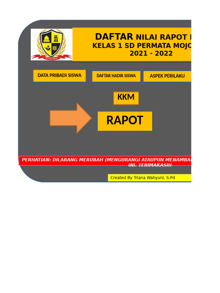App Rapot STS 24-25 (Kelas 4) | PDF