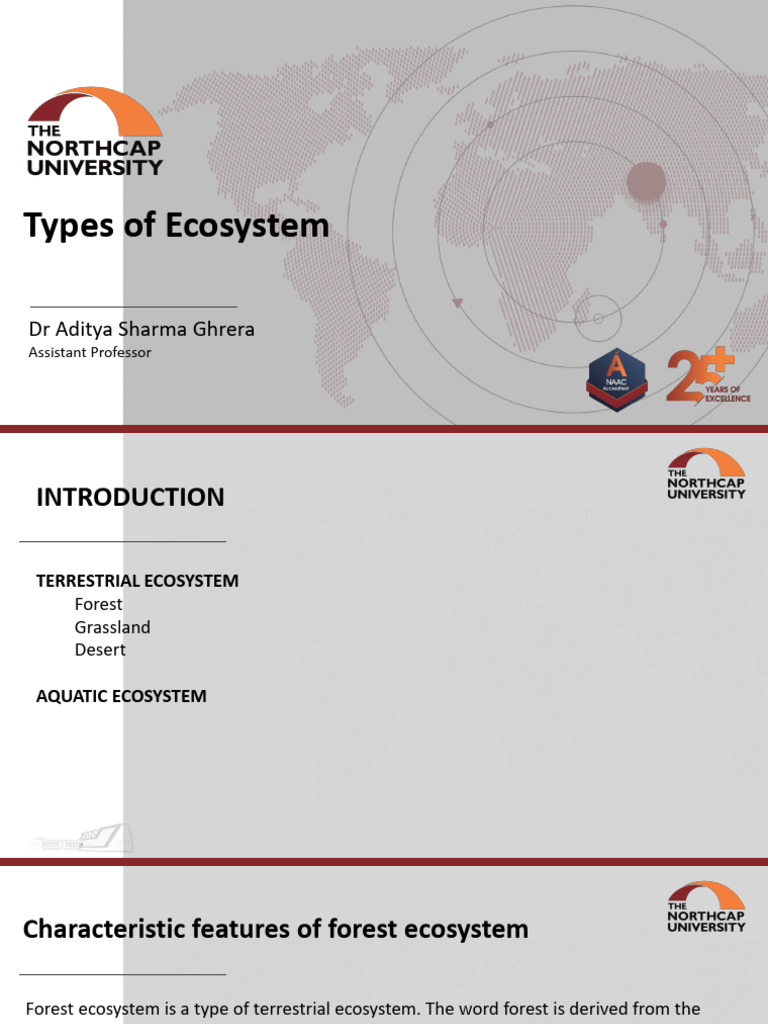 ADITYA - Types of Ecosystem | PDF | Grassland | Desert