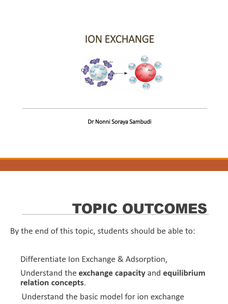Adsorption - Ion_Exchange | PDF | Ion Exchange | Chemical Equilibrium