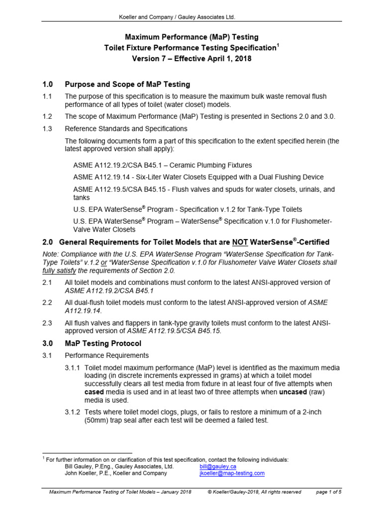 MaP Testing Specification, Version 7 - January 2018 | PDF | Science ...