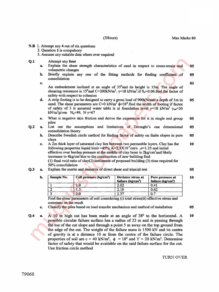 Te-Civil Sem6 Ge2-Cbcgs Dec19 | PDF