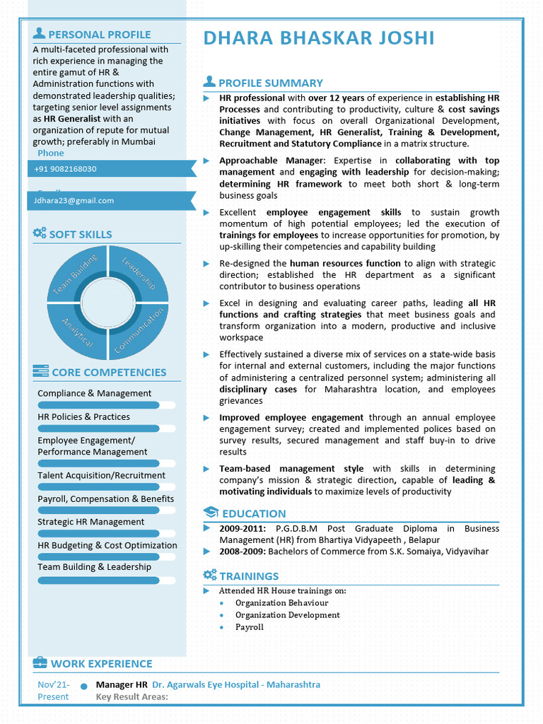 Dhara Joshi CV 2023 | PDF | Employee Retention | Employment