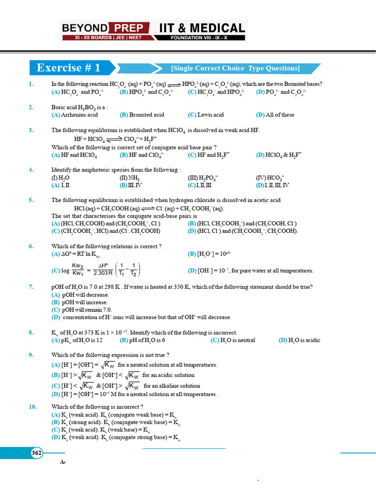 Module 2 JEE PC | PDF | Acid | Ph