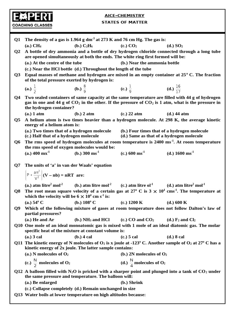 7. States of Matter_nj | PDF | Gases | Chemistry