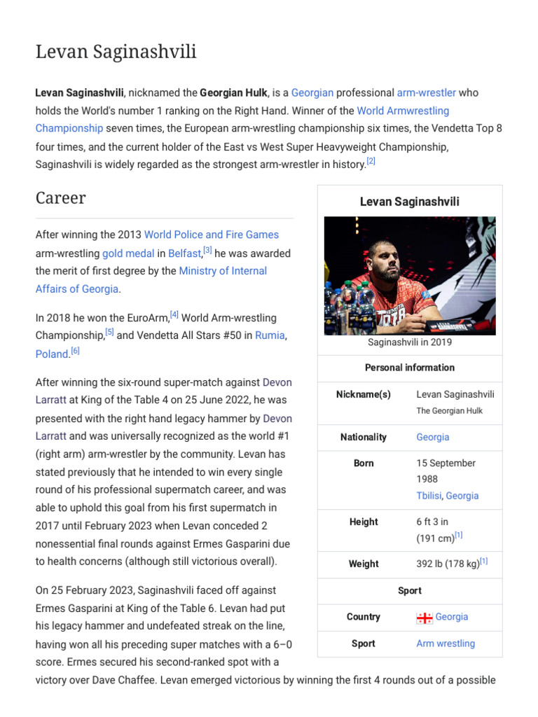 Levan Saginashvili | PDF | Sports | Individual Sports