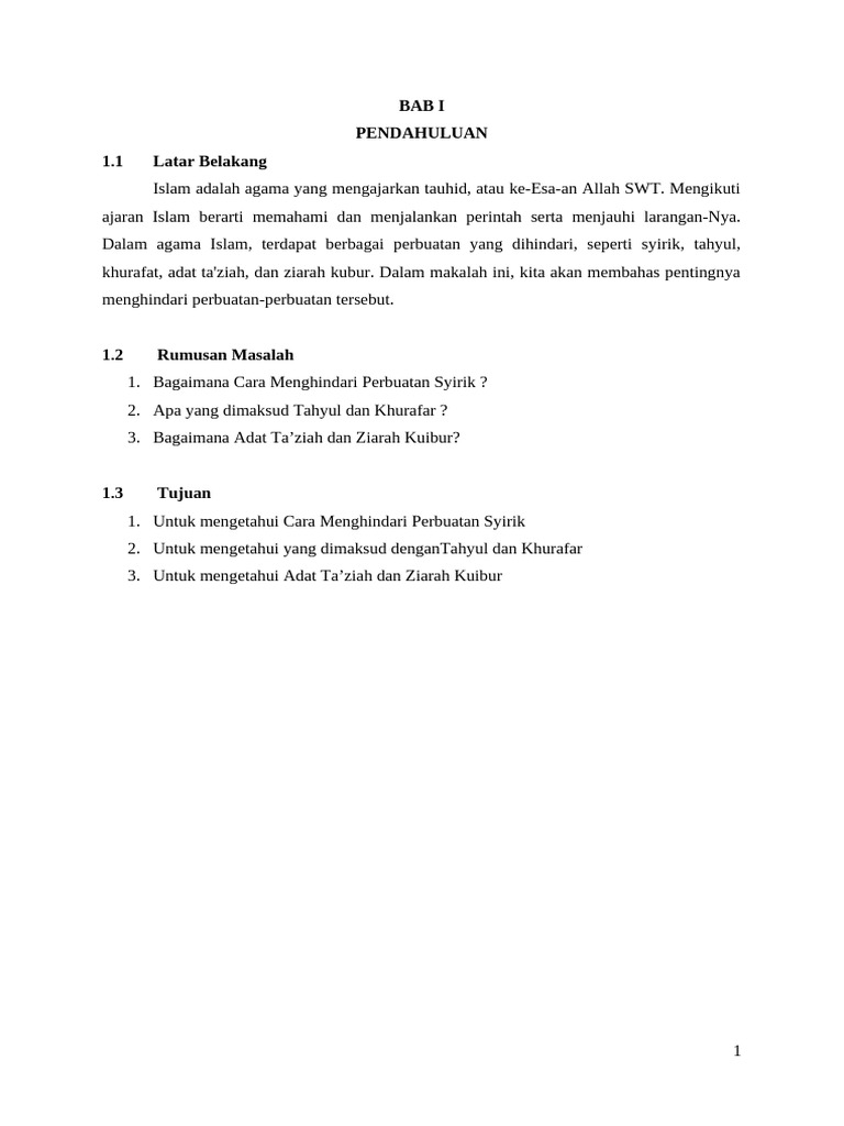 Macam-Macam Perbuatan Syirik | PDF | Agama & Spiritualitas | Gaya Hidup