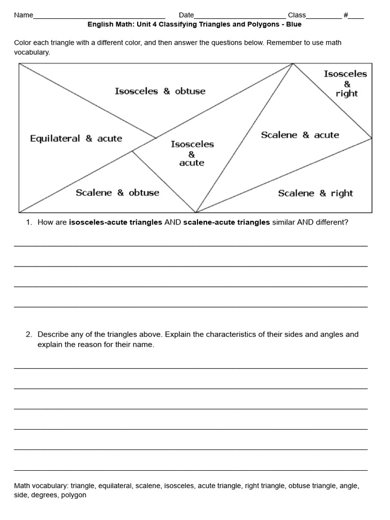 Polygons Blue Worksheet | PDF | Home & Garden
