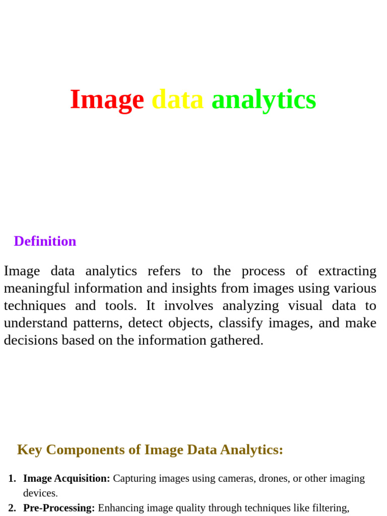 Image Data Analytics Overview | PDF | Rgb Color Model | Analytics