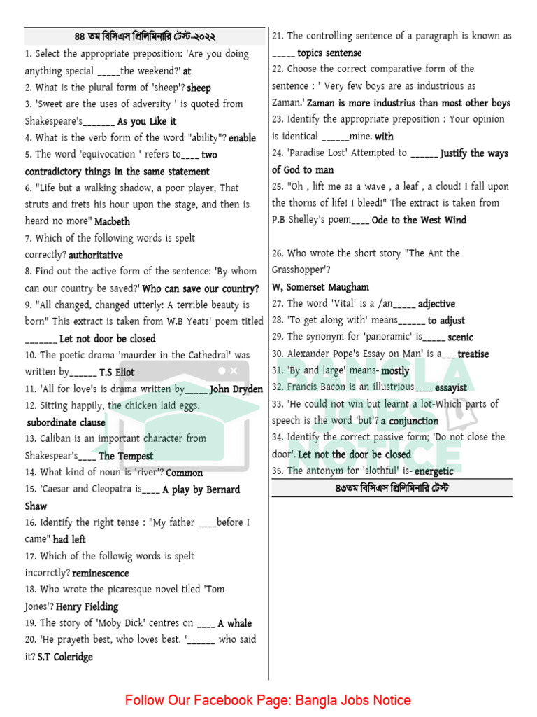 10-44 BCS English | PDF | Moby Dick | English Language