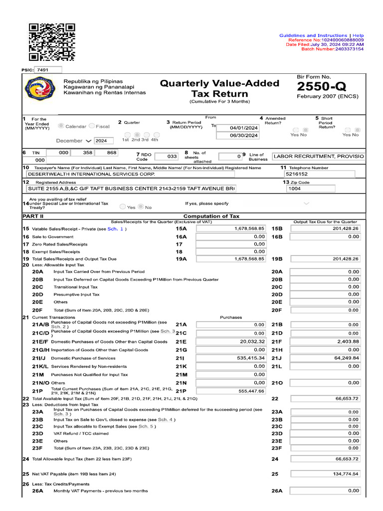 Disc 2550q June 2024 Form WND | PDF
