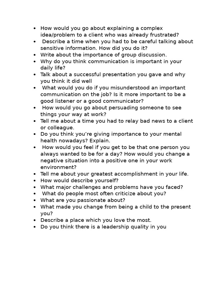 Communication Skills Practical Paper | PDF