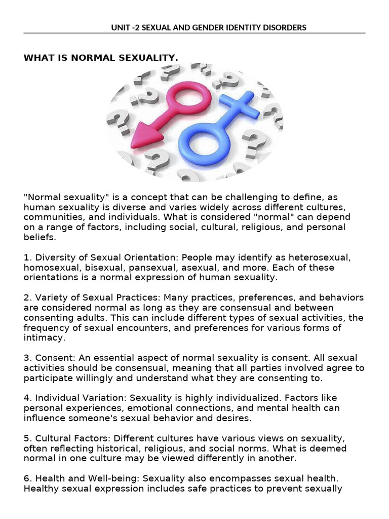 Ap - Ii - Unit - 2 Sexual and Gender Identity Disorder | PDF | Sexual ...