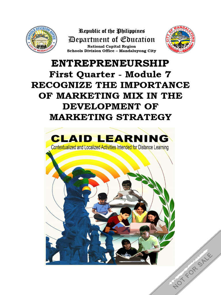 Entrepreneurship Q1 W7 | PDF | Marketing | Marketing Strategy