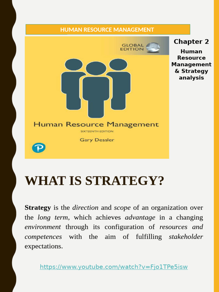 Chapter 2 HRM & Strategy Analysis | PDF | Strategic Management | Swot Analysis