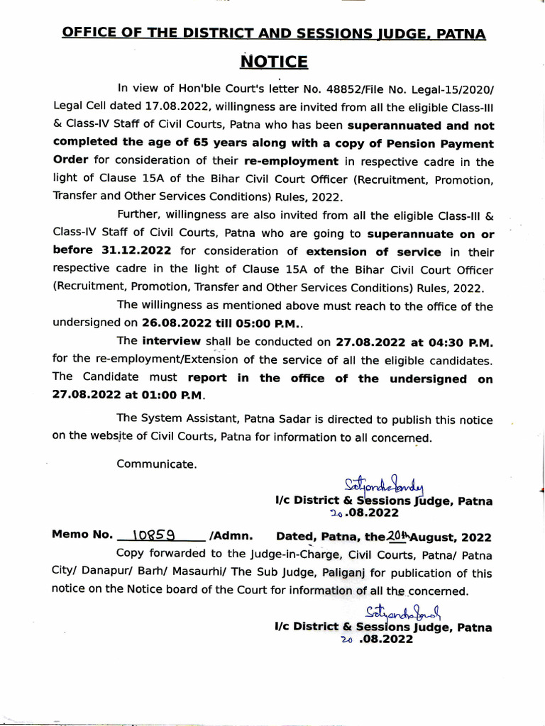 Notice Dated 20.08.2022 | PDF