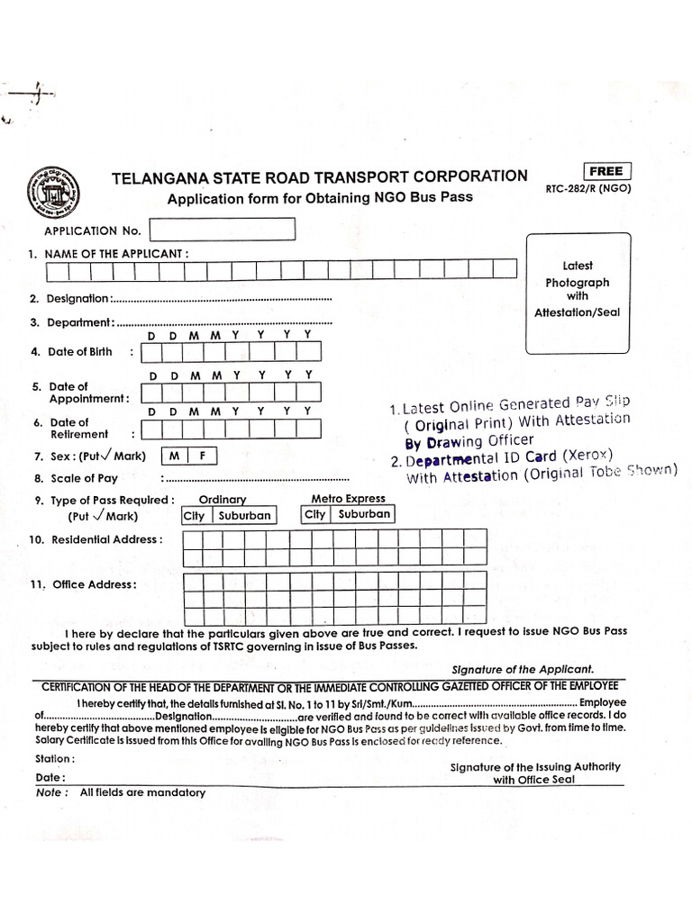 Ngo Pass Application Form | PDF