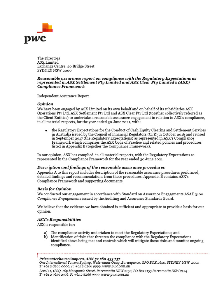 2021-audit-pwc | PDF | Regulatory Compliance | Audit