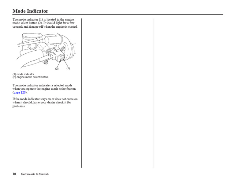 Engine Mode Indicator Guide | PDF