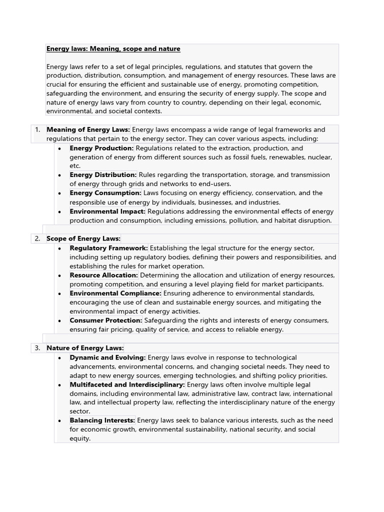 Understanding Energy Laws and Regulations | PDF | Wind Power | Energy ...