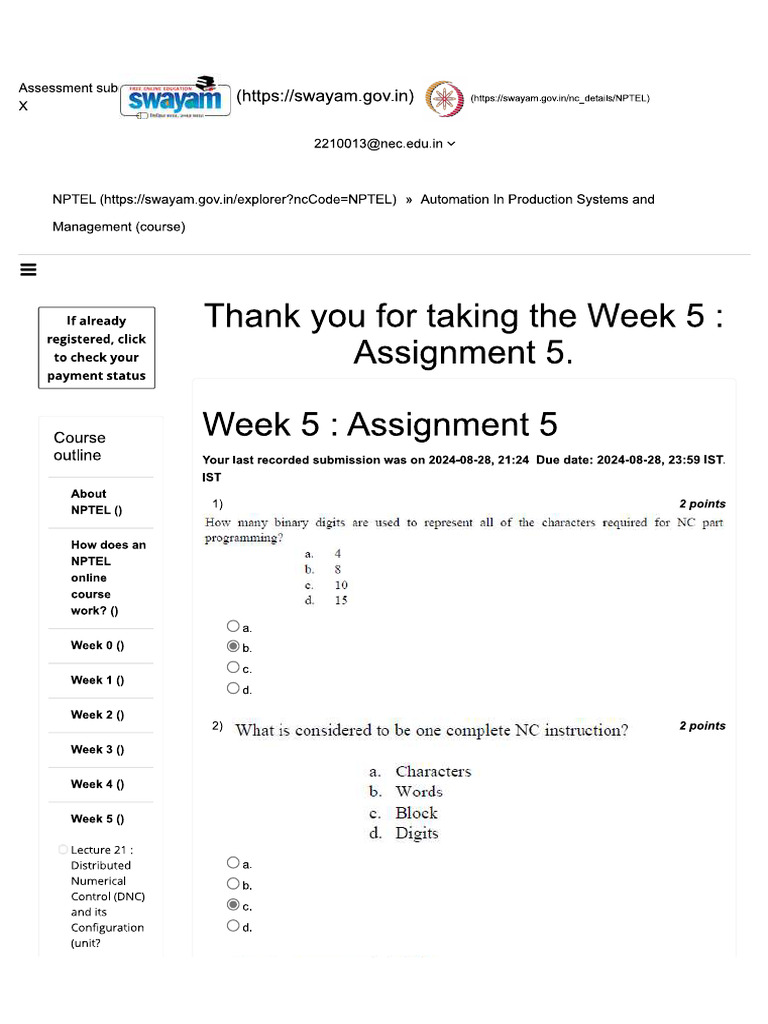 Automation Week 5 Answers | PDF