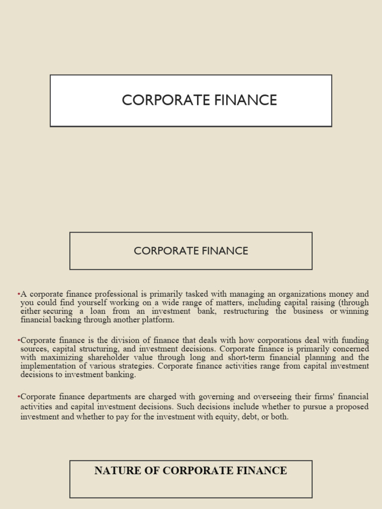 CF - Module 1 | PDF | Securities (Finance) | Investing