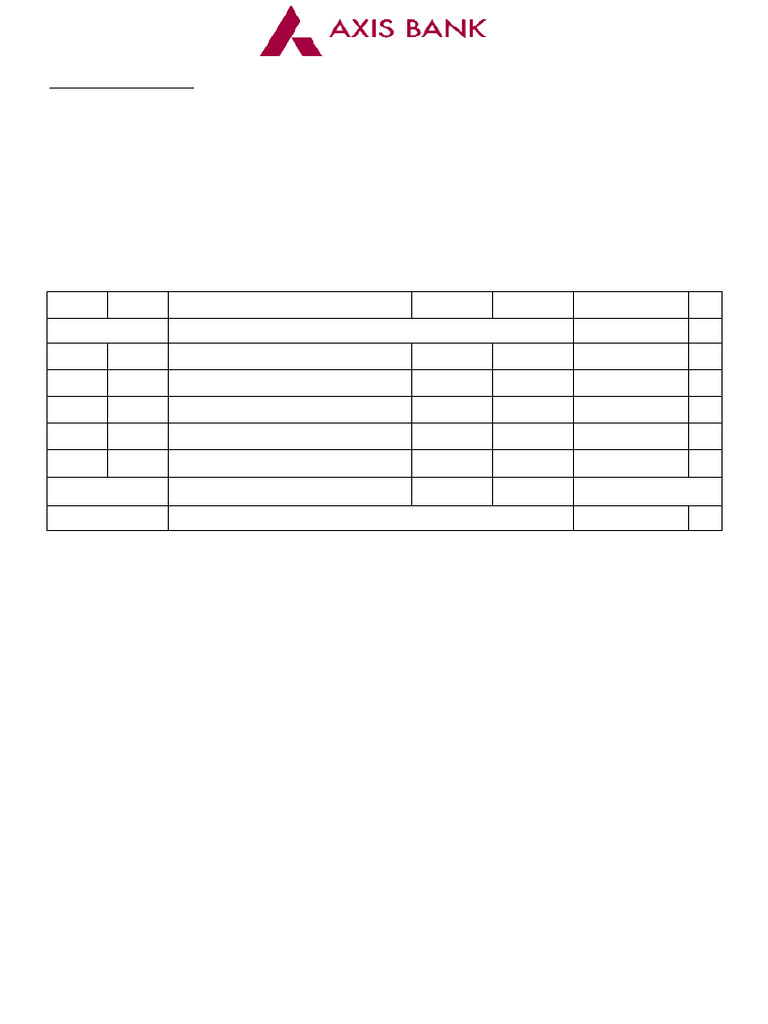 Axis Bank Account Statement Summary | PDF | Banks | Debit Card