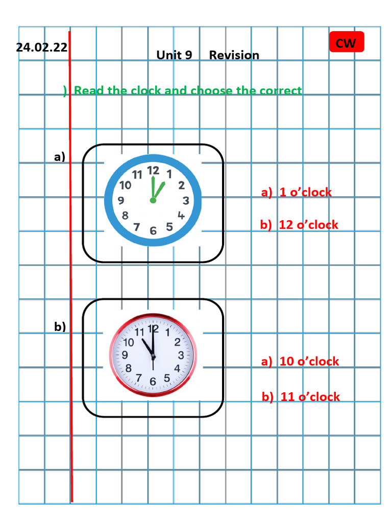 REVISION TIME CW&HW | PDF