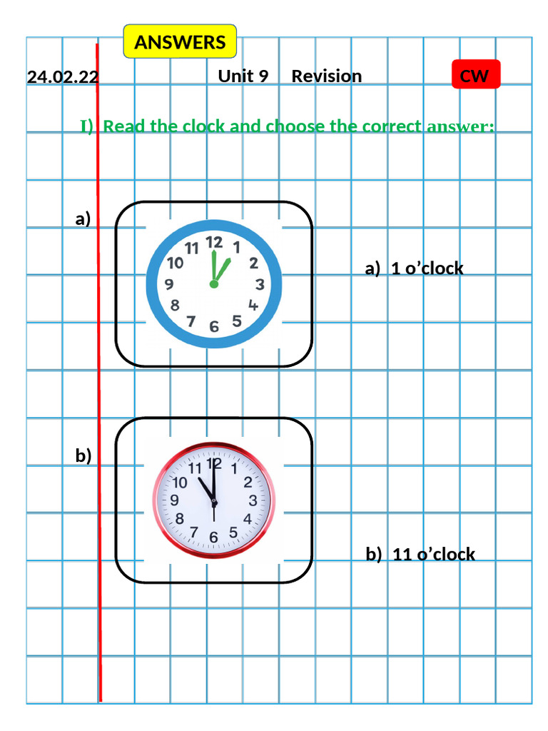 Unit 9 Revision (Answers) | PDF