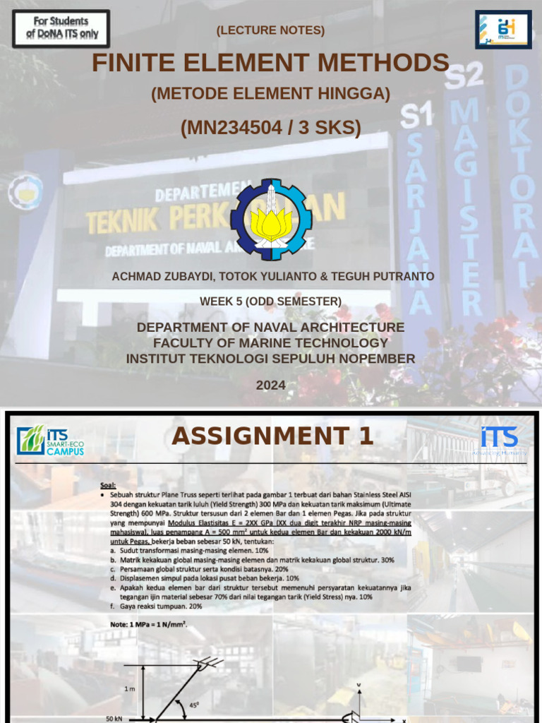 Naval Finite Element Analysis | PDF | Matrix (Mathematics) | Beam ...