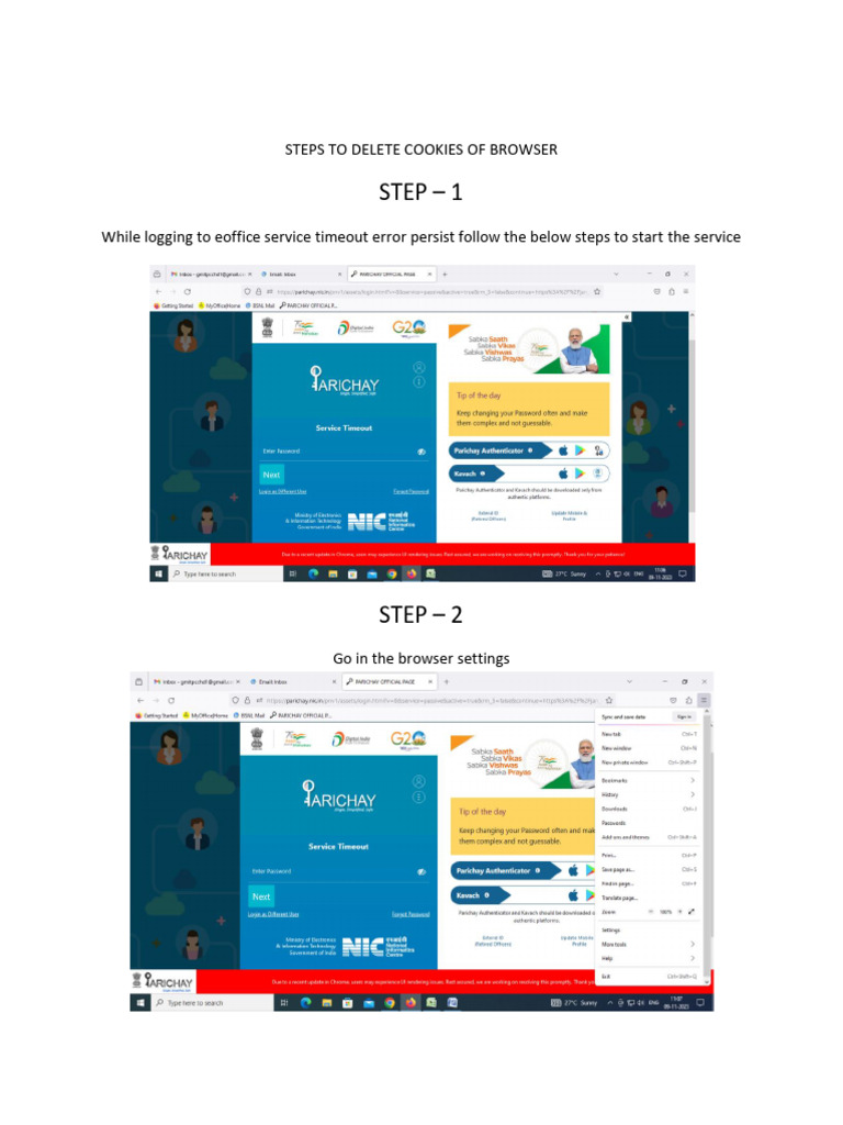 Steps for removing cookies | PDF