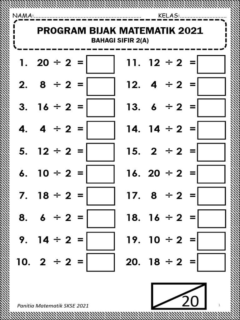 Latihan Bujak Bahagi Tahun 2&3 | PDF | Computers | Technology & Engineering