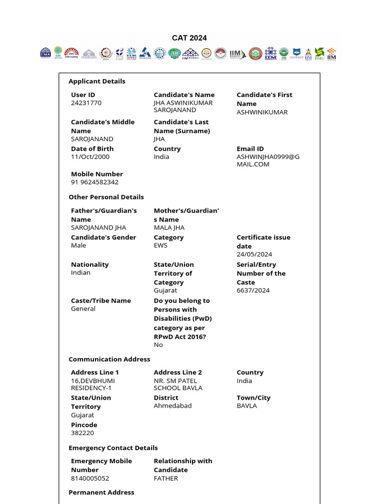 CAT 2024 | PDF | Qualifications | Vocational Education