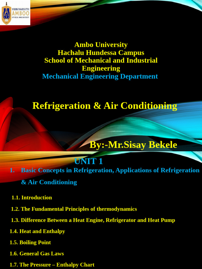 Refrigeration & Air Conditioning | PDF | Heat | Temperature