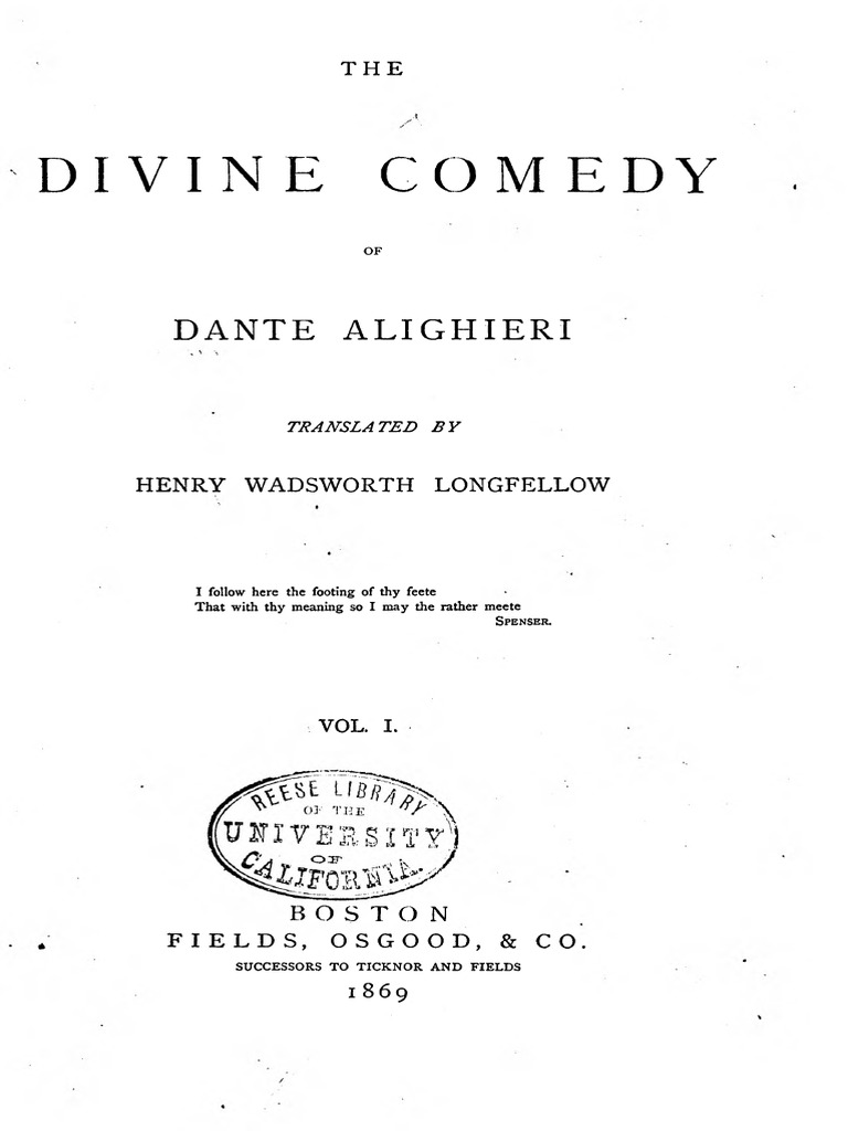 Divine Comedy: Dante Alighieri | PDF