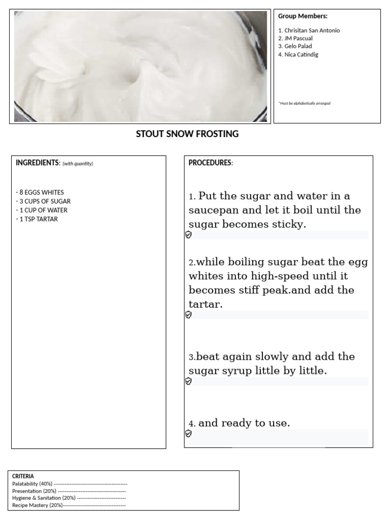 Recipe Format | PDF