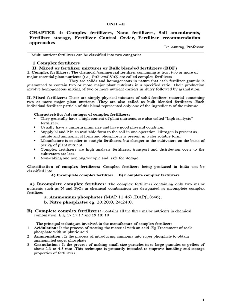 Lec 4 | PDF | Fertilizer | Urea