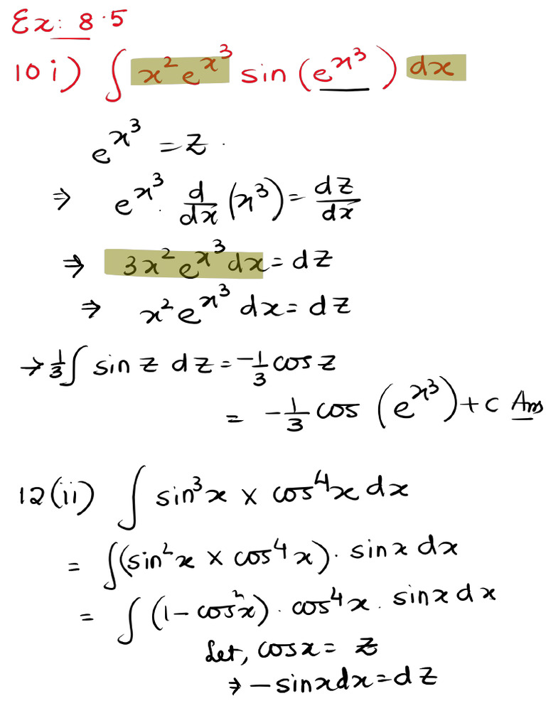Integration Classwork | PDF